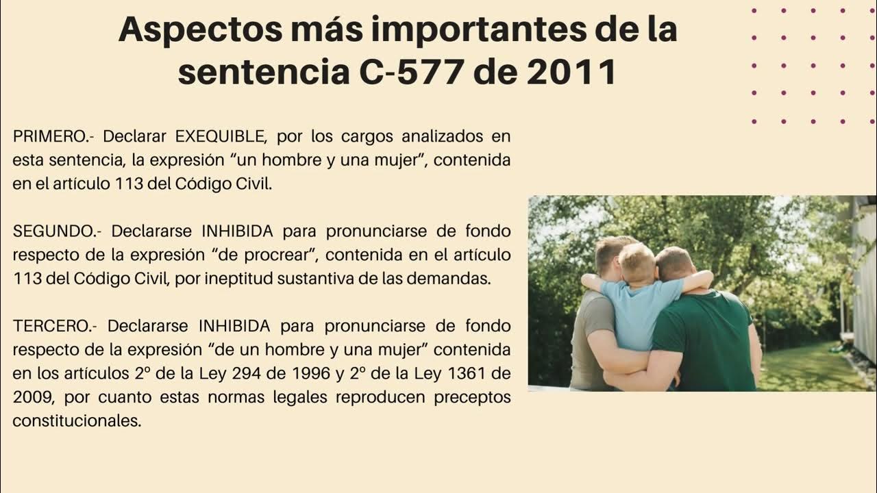 Matrimonio igualitario Sentencia C 577 - 11 - YouTube