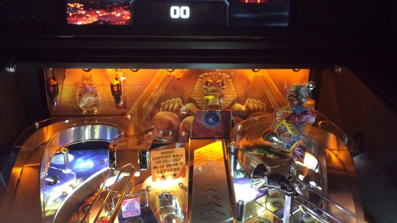 Iron Maiden pinball backboard illumination - YouTube