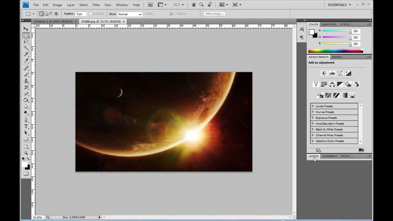 Insert images inside shapes or text on Photoshop Tutorial - YouTube