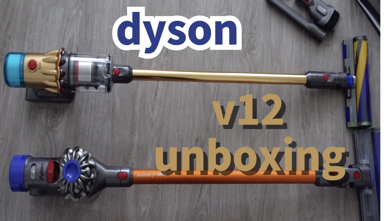 Dyson v12 detect slim absolute gold UNBOXING 💛 - YouTube