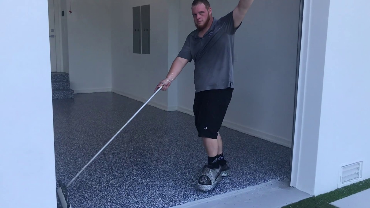 Epoxy Garage Floor With Orbit chip - YouTube