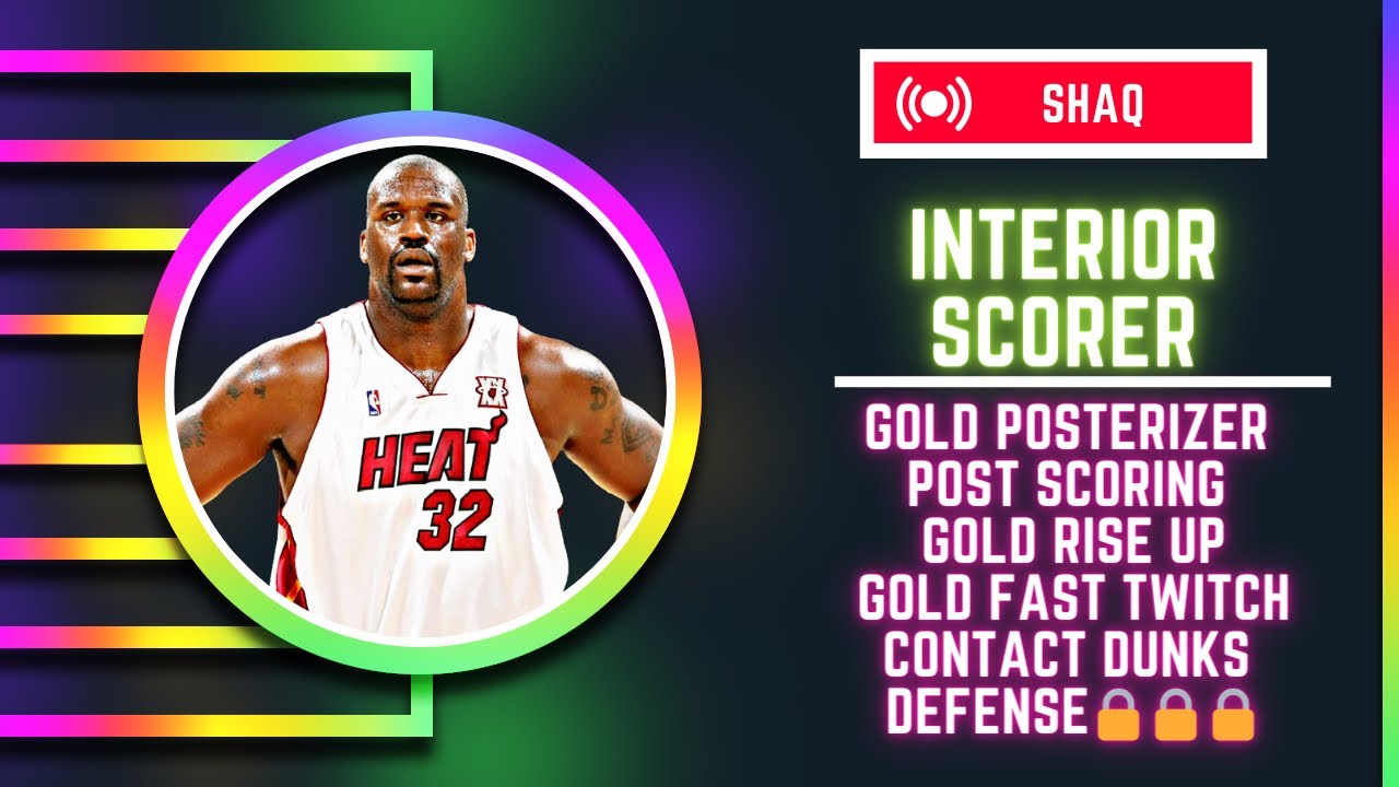CRAZY CENTER BUILD FOR NBA 2K24 NEXT GEN (SHAQ BUILD WITH GOLD ...