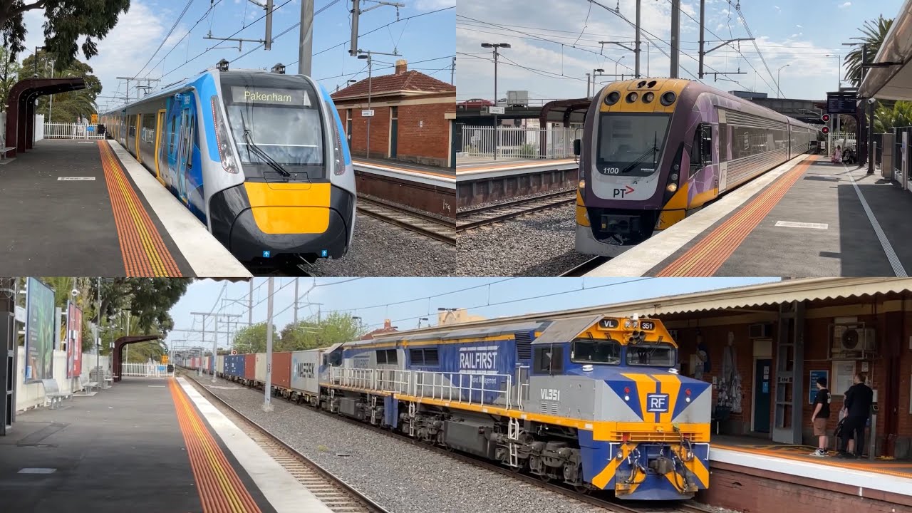 Metro & V/Line Trains at Oakleigh (ft. Maryvale Paper Train) - YouTube