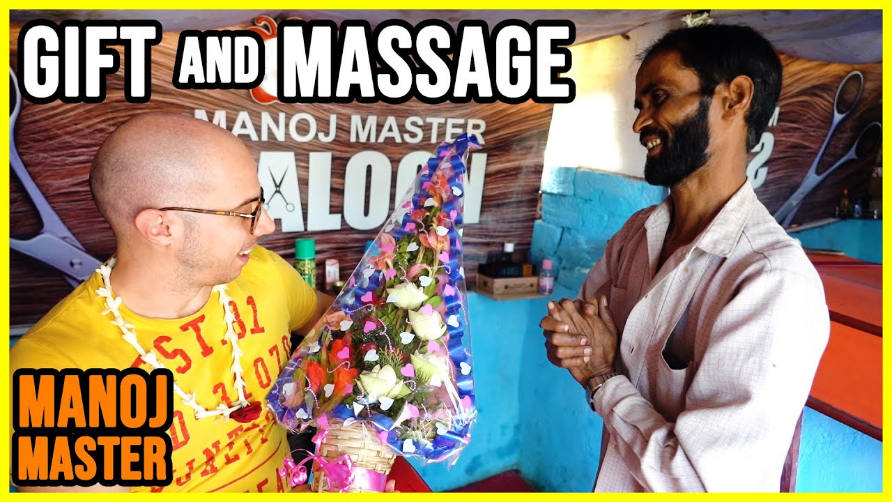 🙏🏻 GIFT and HEAD MASSAGE by MANOJ MASTER | ASMR Barber - YouTube