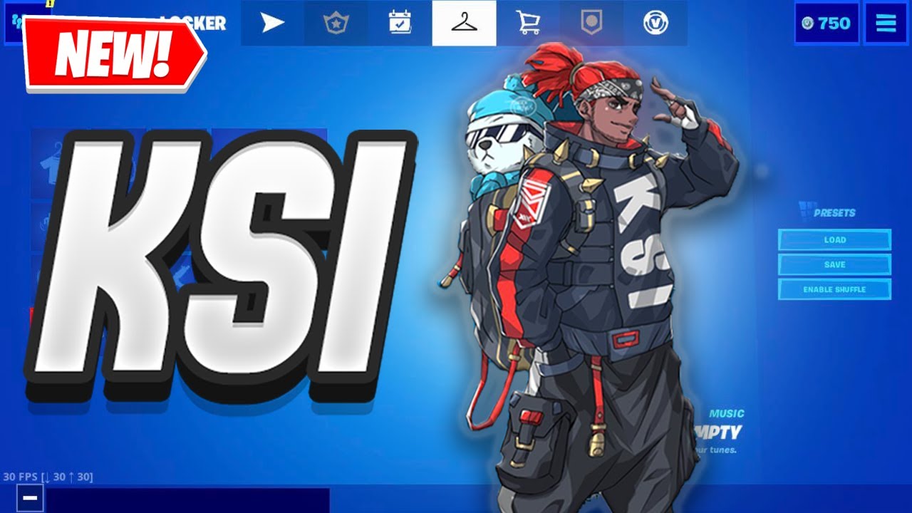 KSI fortnite skin leaked (NEW leaked season 7 KSI collaboration) - YouTube