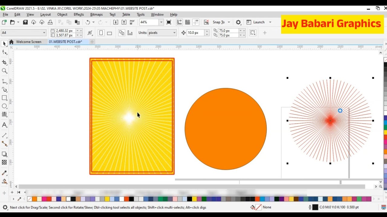 How To Create A Background Design in CorelDraw//Graphic Design Tutorial ...