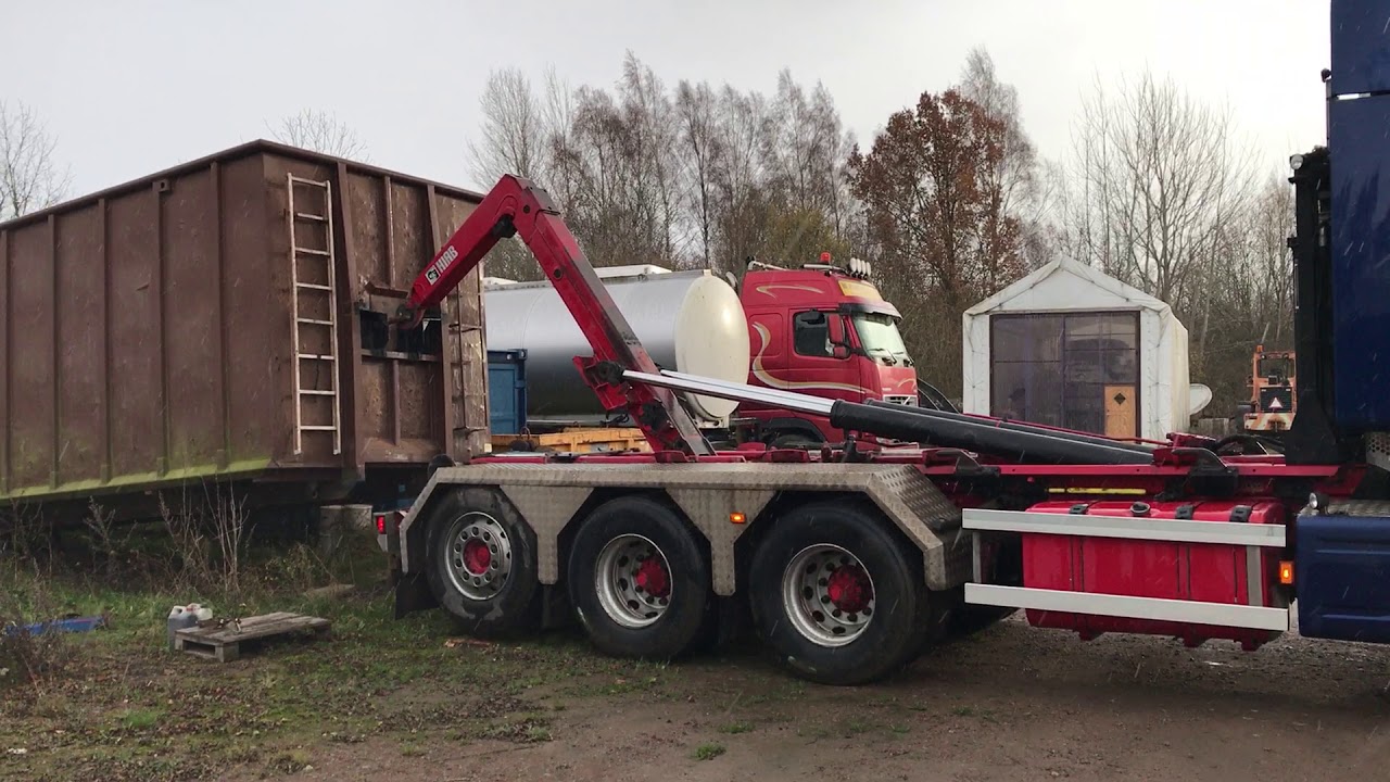 Scania tridem flakväxlare Klaravik - YouTube