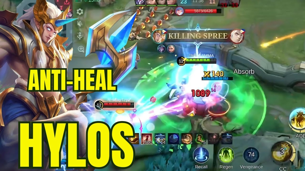 Ultimate Anti-Heal Build for Hylos in Mobile Legends | 30:11 Stop ...