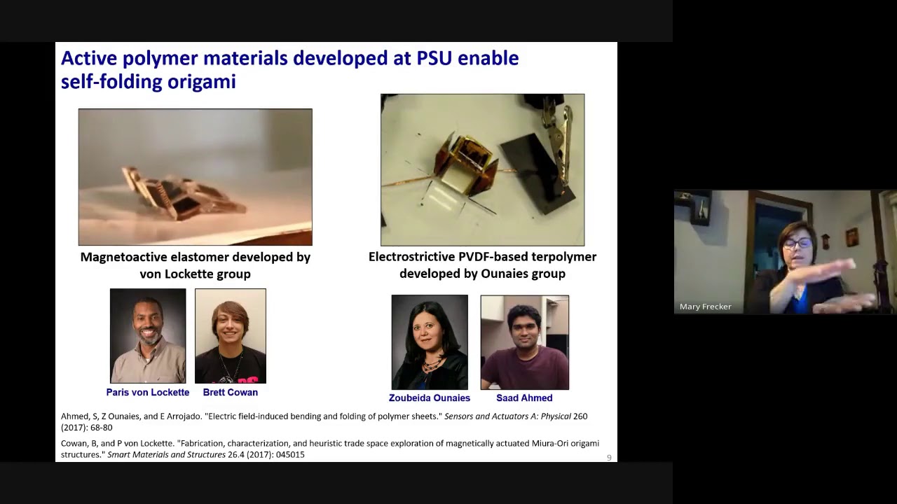 Optimal design approaches for adaptive structures: Prof.Mary Frecker ...