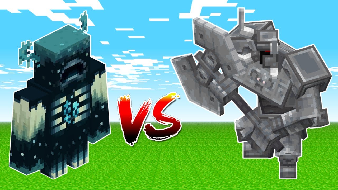 warden vs netherite wroughtnaut in Minecraft - YouTube