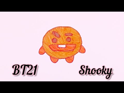 How to draw BT21 Shooky || BTS Suga persona