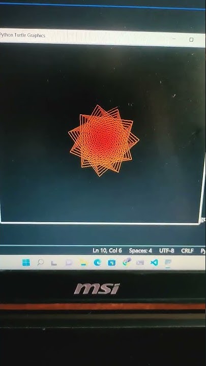 Unique Spiral Design Using Turtle And Python Programming Shorts Code Coding Python3