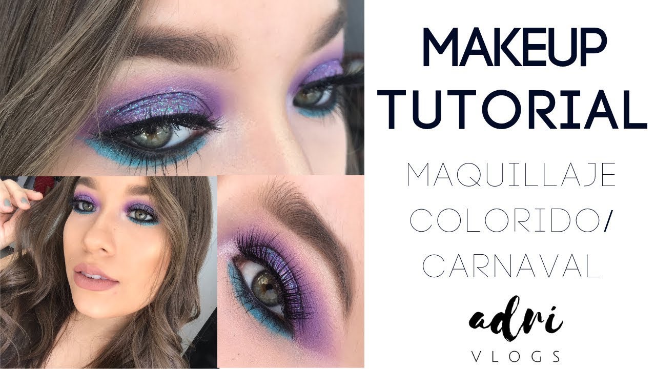 TUTORIAL DE MAQUILLAJE COLORIDO | Adri Vlogs - YouTube