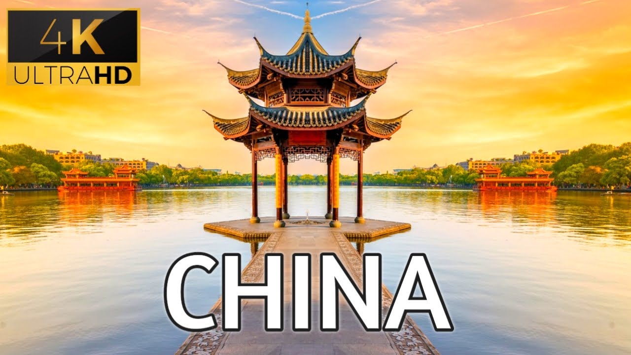 FLYING OVER CHINA (4K Video UHD) - Relaxing 💆 Music With Beautiful ...