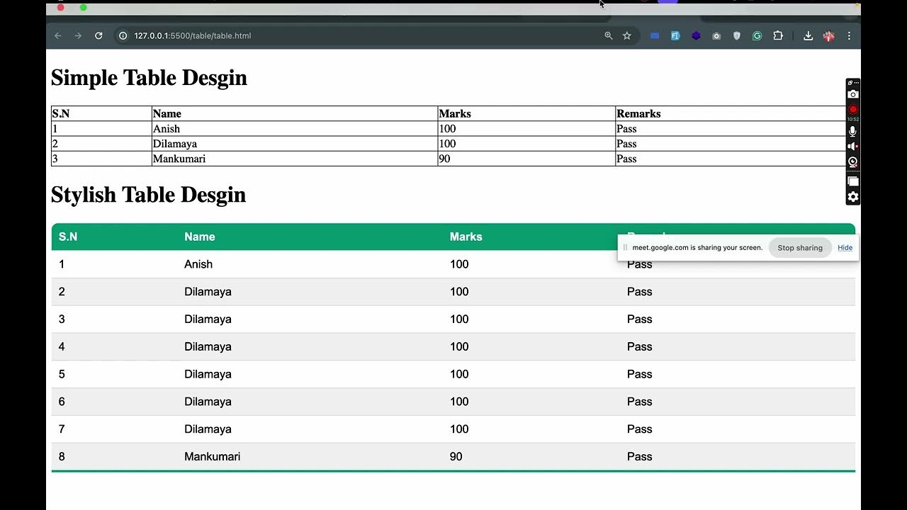 Part 18: Advanced Table Design with HTML and CSS | Basic Form Design - YouTube