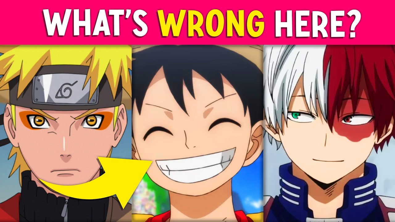 Spot What's Wrong! 🤔 ANIME EDITION | Anime Quiz - YouTube