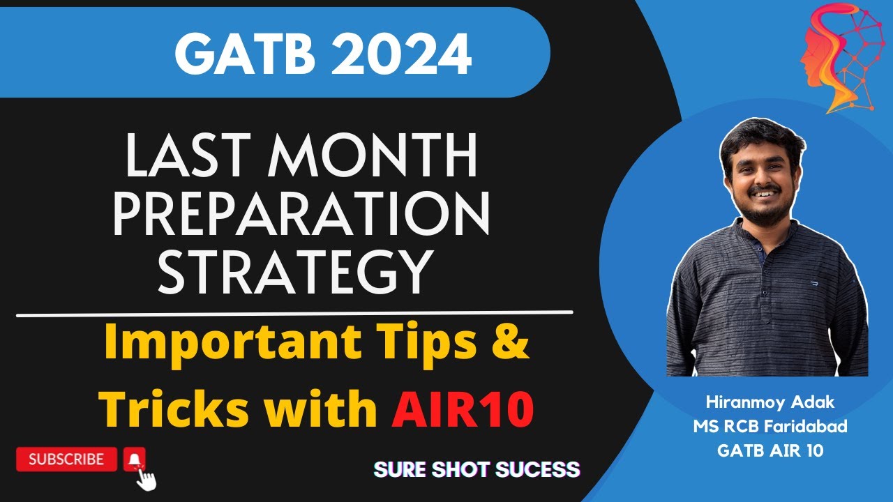 GAT-B EXAM 2024 || Last Month Preparation Strategy || Important Tips ...