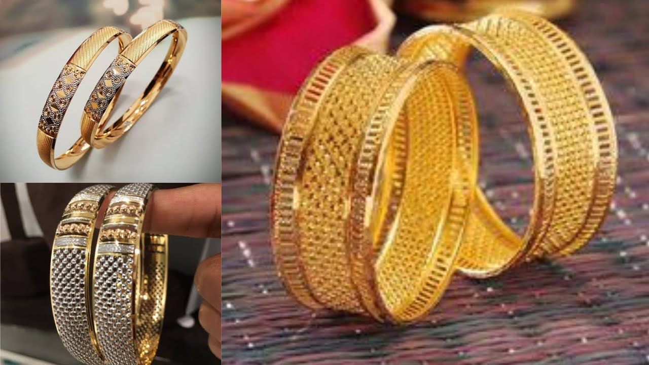 Latest gold bangle design/ gold kade design @shoppersaddaa89 - YouTube