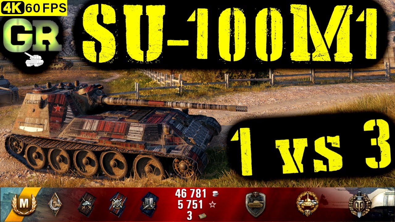 World of Tanks SU-100M1 Replay - 6 Kills 3.3K DMG(Patch 1.4.1) - YouTube