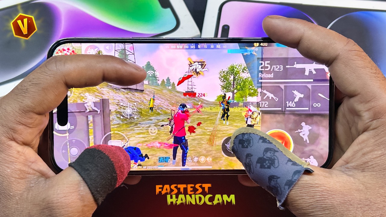 Handcam SOLO VS SQUAD 🎯 43+ Kills iPhone 14 Pro Max Free Fire Full ...