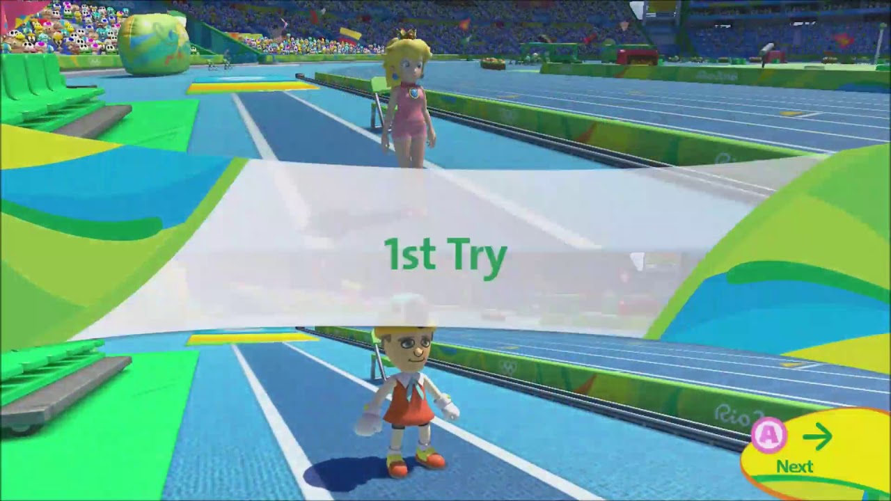 Slo-Mo: Peach's Triple Jump (Mario and Sonic at the Rio 2016 Olympic ...