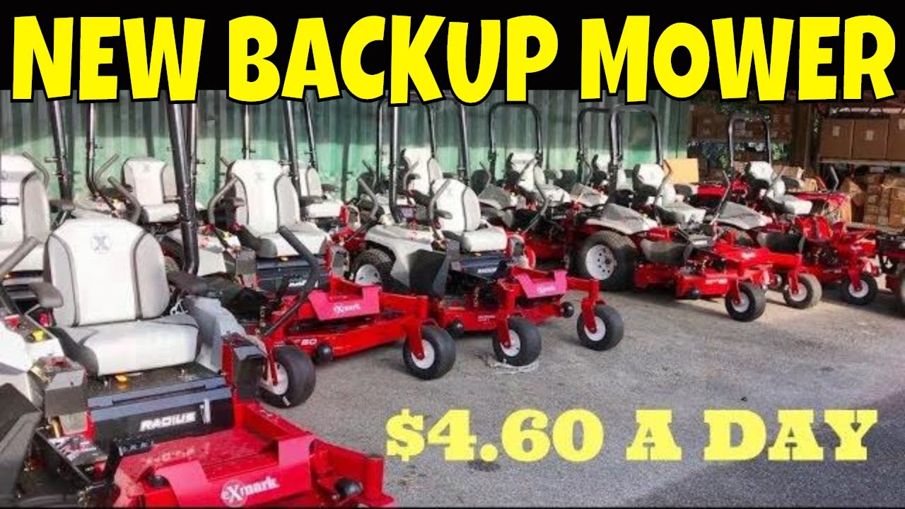 Lawn care open trailer setup/ New back up Exmark Radius lawn mower ...
