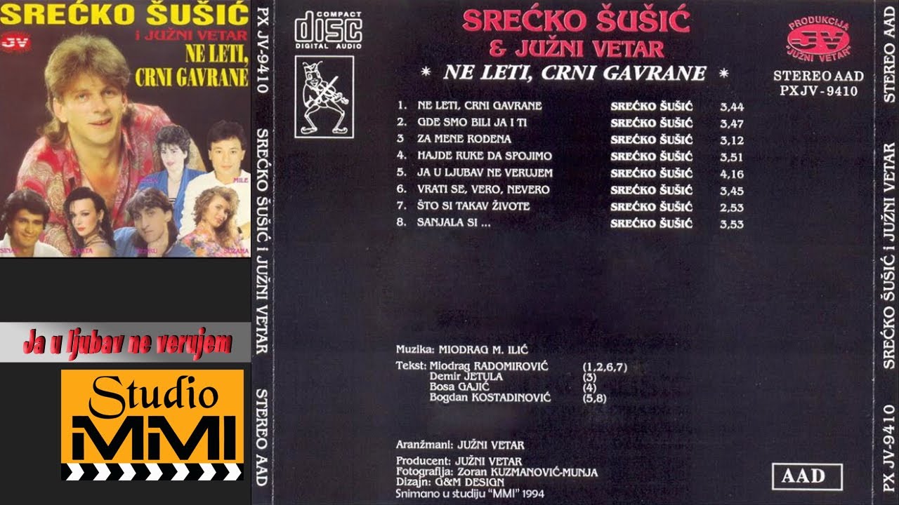 Srecko Susic i Juzni Vetar - Ja u ljubav ne verujem (Audio 1994) - YouTube