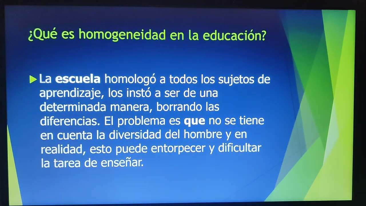 Escuela y Comunidad/ heterogeneidad y homogeneidad /diapositivas - YouTube