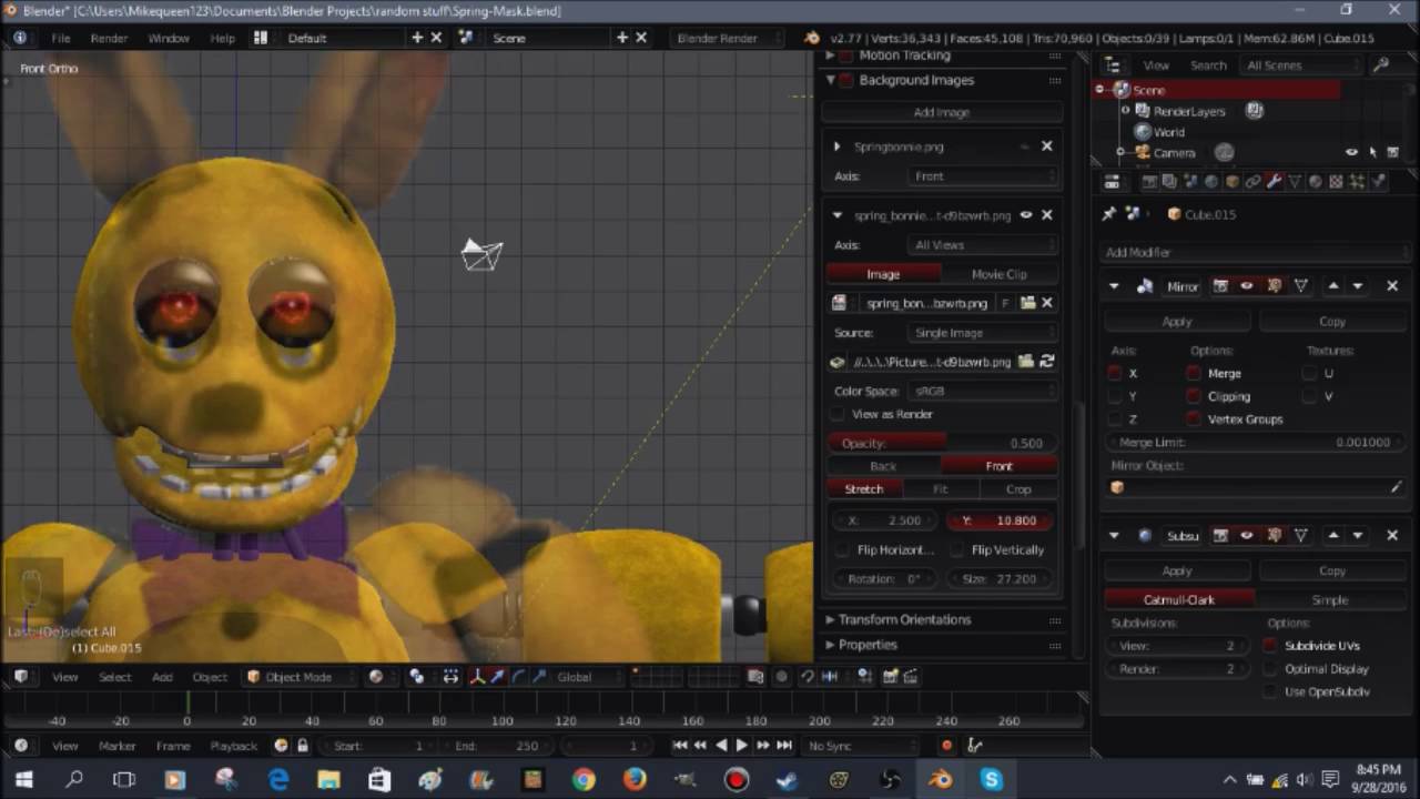[Blender Timelapse] Spring-Bonnie... Again - YouTube