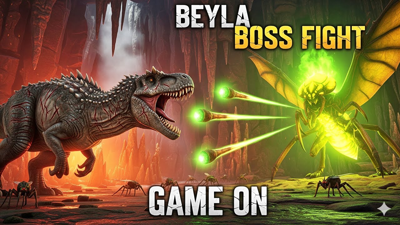 Beyla Boss Fight Easy Kill with Carchars | ARK Fjordur | Game ON - YouTube