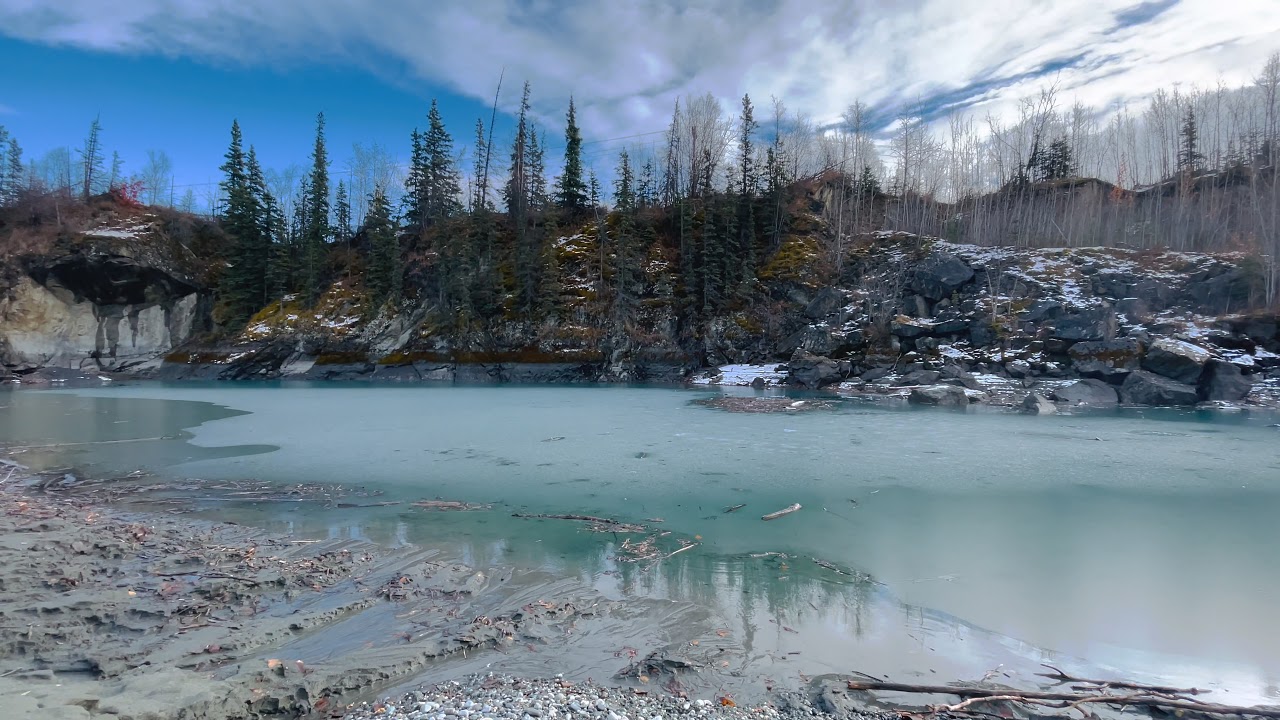Skipping Rocks on Frozen Lake - Life in Alaska - YouTube