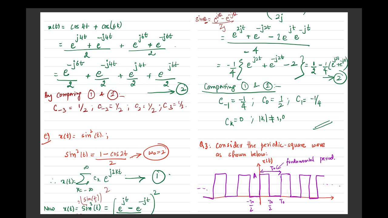 TA Session 06 - Z - transforms examples and Fourier Series - YouTube