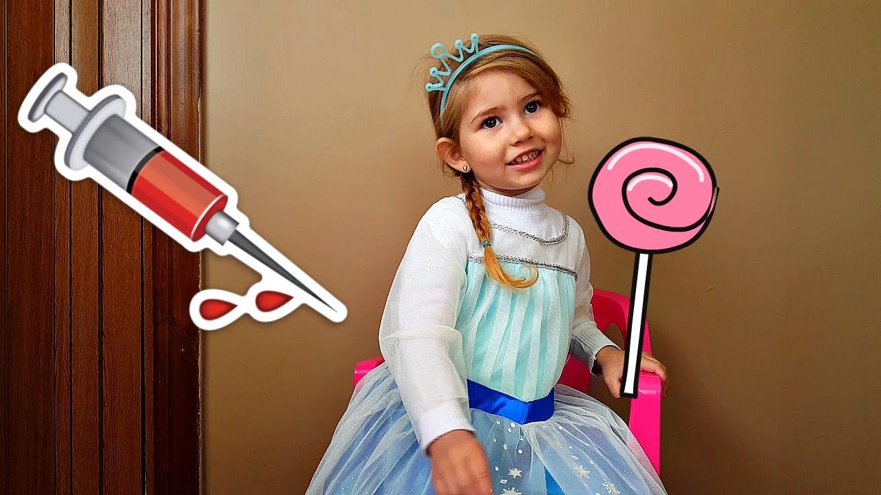 ЭЛЬЗУ болит живот/Эльза у доктора/Играем в доктора/FROZEN ELSA vs ...