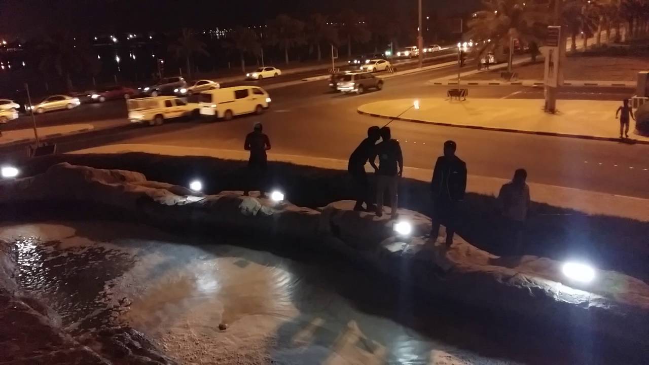 The Beautiful Waterfall in Bahrain - YouTube