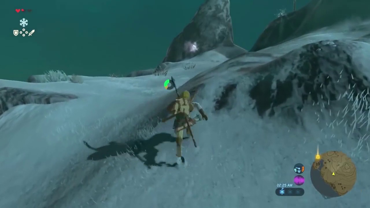 Zelda Breath of the Wild Climbing Mount Hylia For A Chest - YouTube