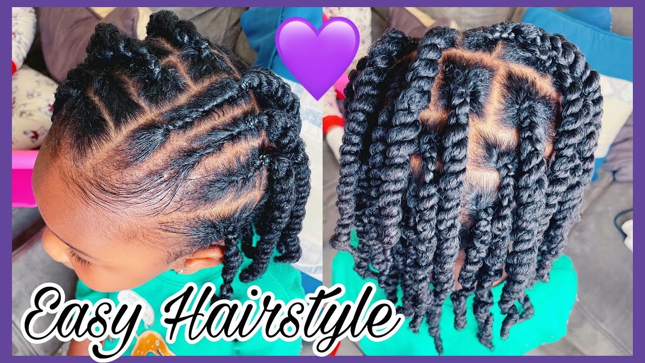 Easy Low Tension Kid’s Protective Style | Toddler Haircare - YouTube