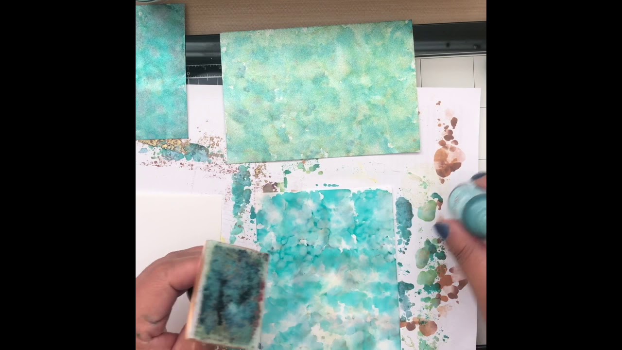 Quick Alcohol Ink Backgrounds on Brushed Silver Alcohol Ink Paper and ...