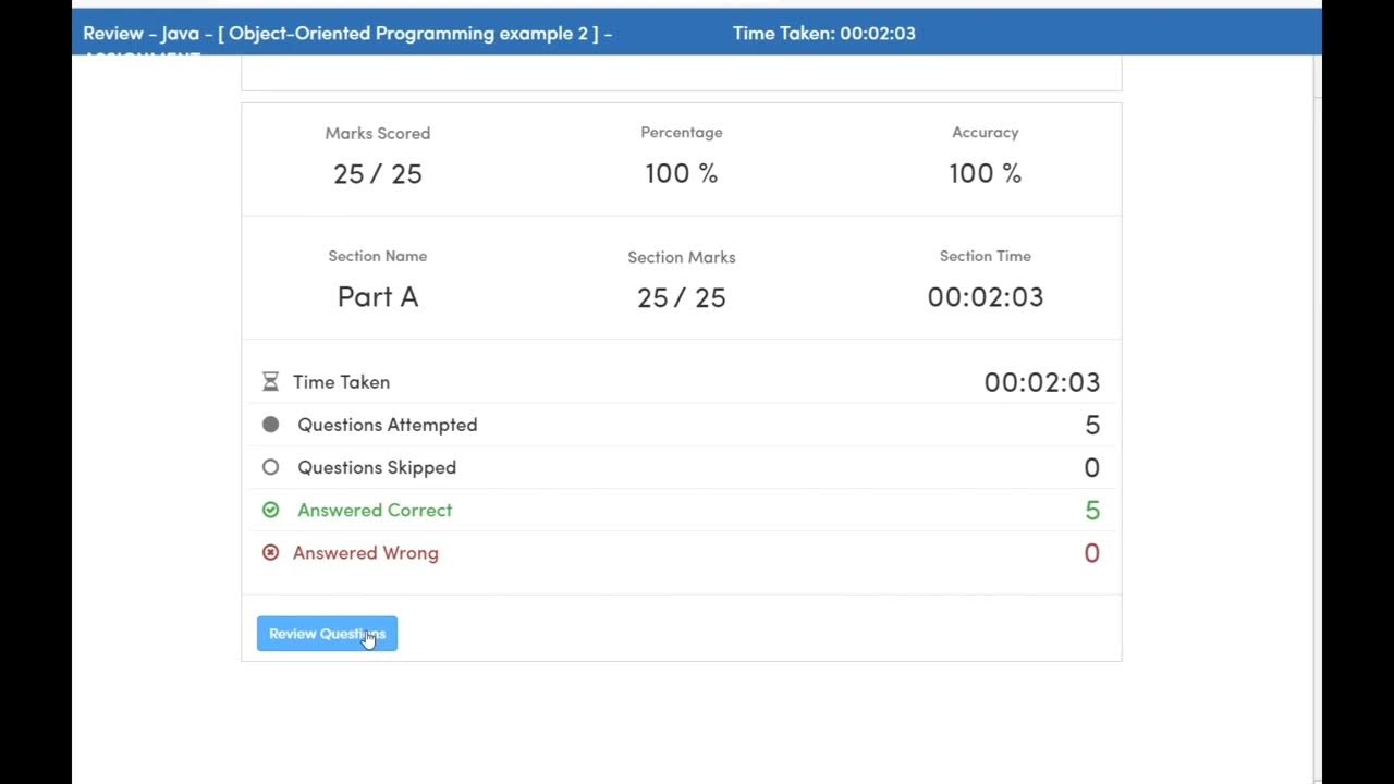 Quiz 16 Object Oriented Programming Example 2 Kodnest Dream Factory 2024 Java Full Stack