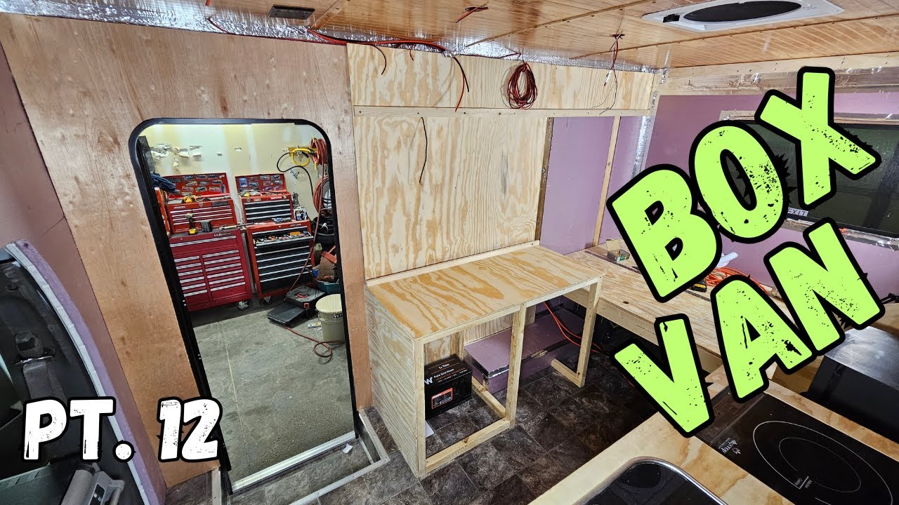 Working on the COMMAND CENTER - Box Van Build Part 12 - YouTube