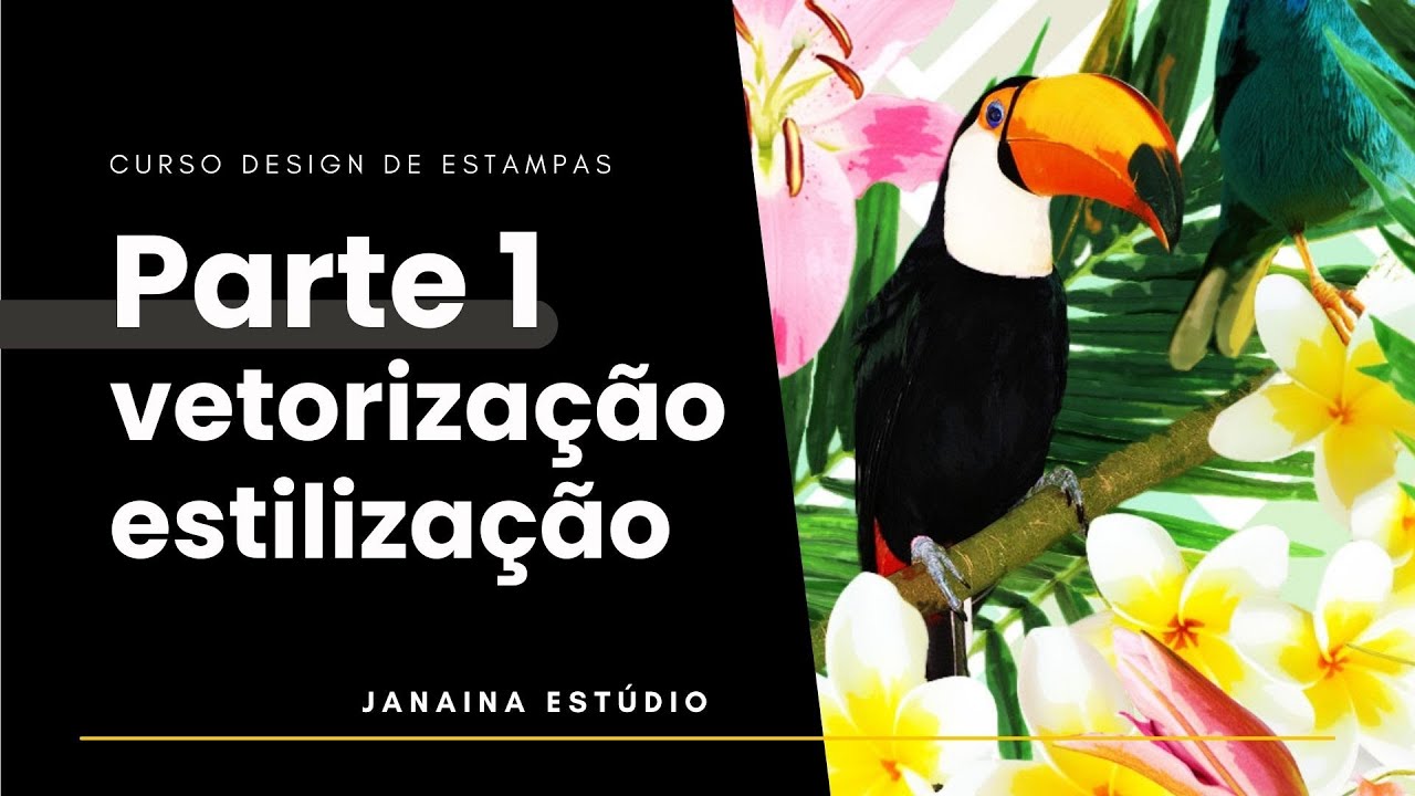 [aula 1 design de estampas] como vetorizar imagem no Illustrator com ...