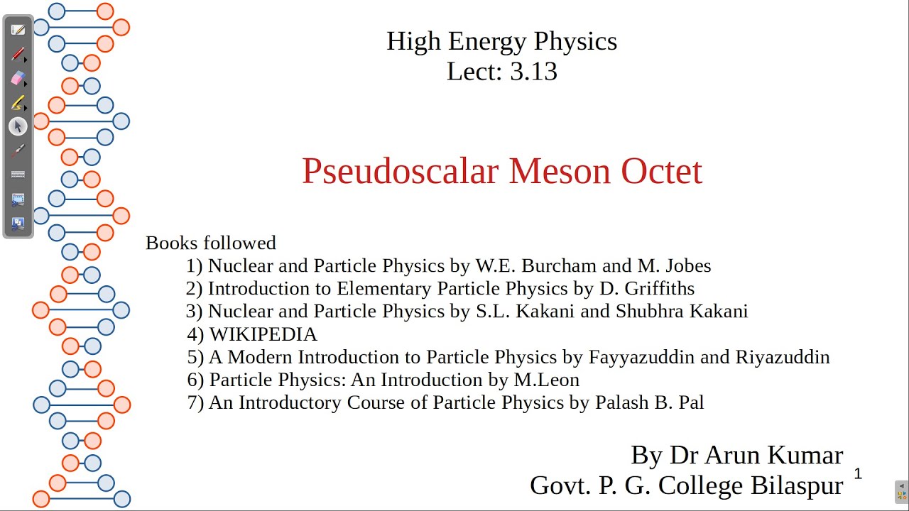 Lect 3.13: Pseudoscalar Meson Octet - YouTube