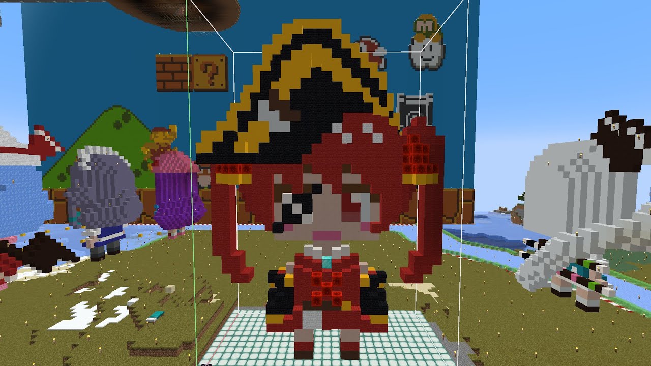 How to make hololive Houshou Marine with Minecraft - YouTube