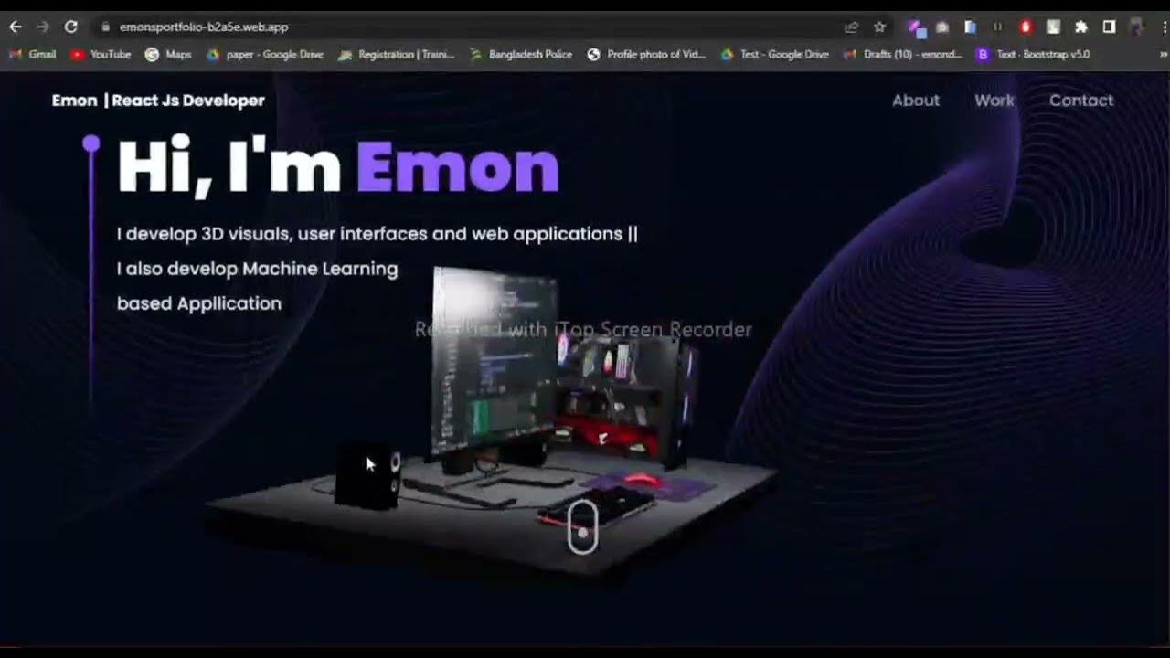 Explore My Creative Portfolio Website Tailwind Css Threejs And More Viral Shorts