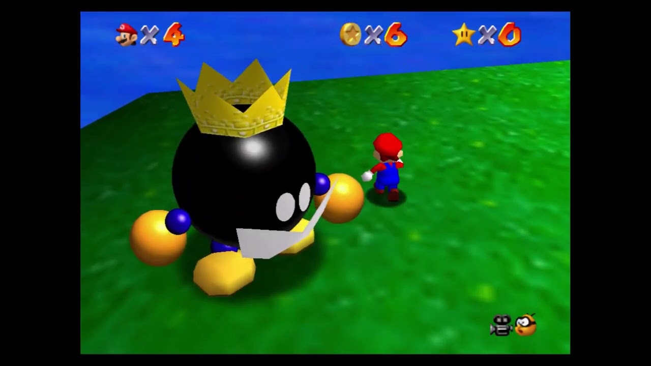 Super Mario 64 - Bob-omb's Field King Bob-omb Gameplay Walkthrough ...