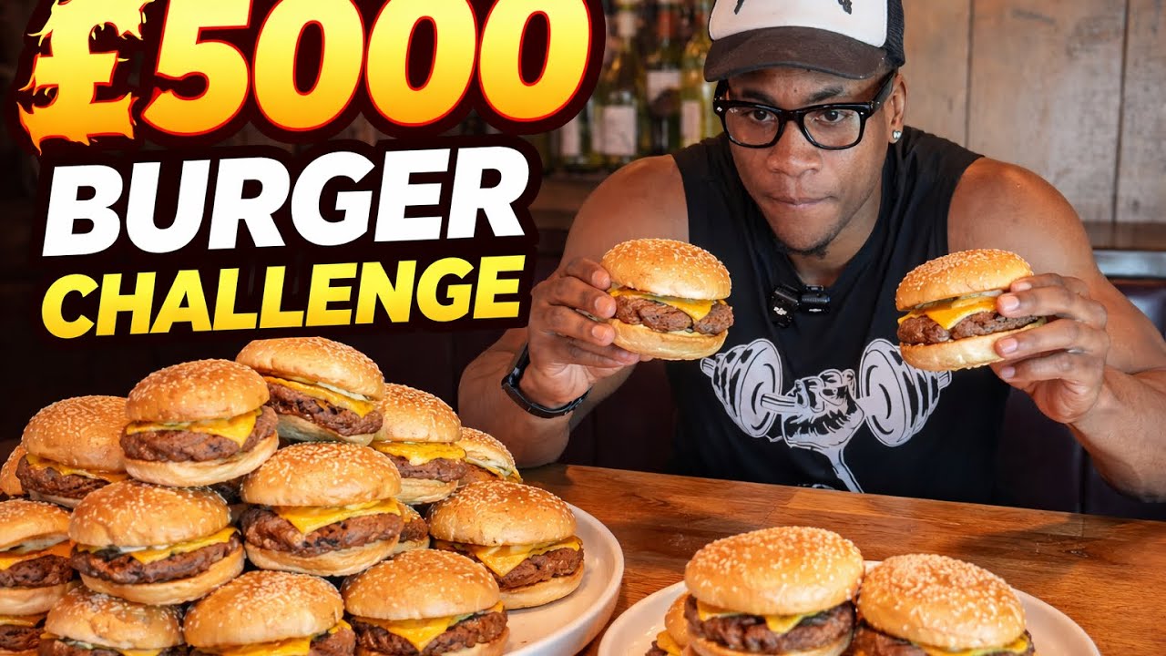 Taking On The Biggest £5000 Burger Eating Challenge In The UK - YouTube