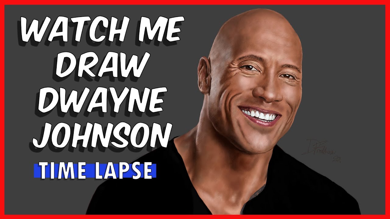 HOW TO DRAW A PORTRAIT #18: a Speed Painting Portrait of DWAYNE JOHNSON ...