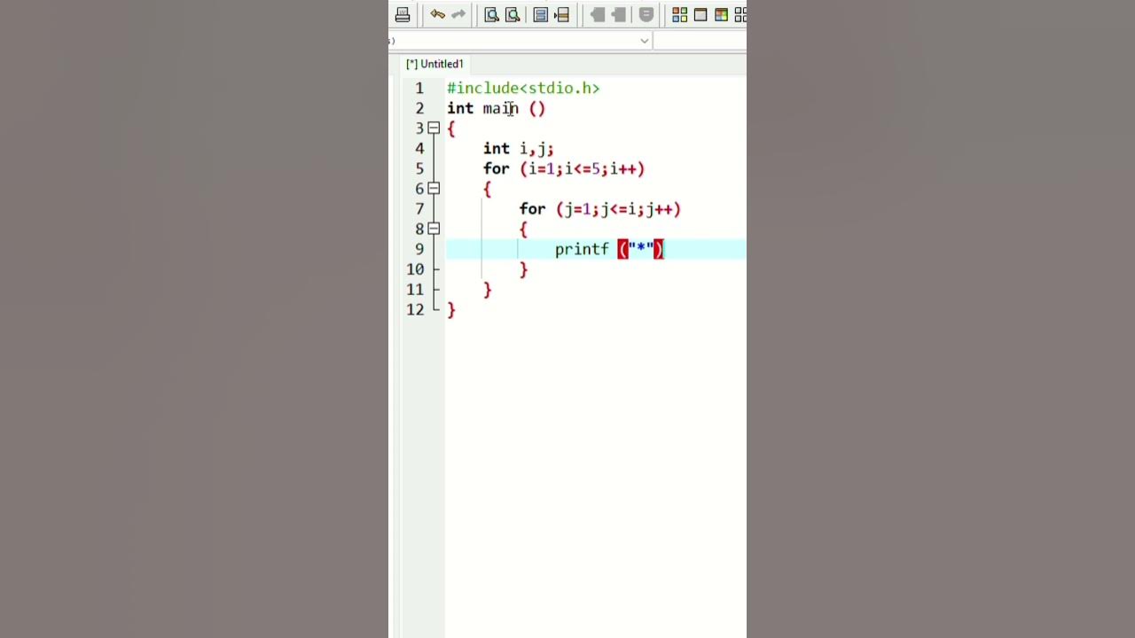 triangle pattern in C language//CP coding//#cpcoding - YouTube