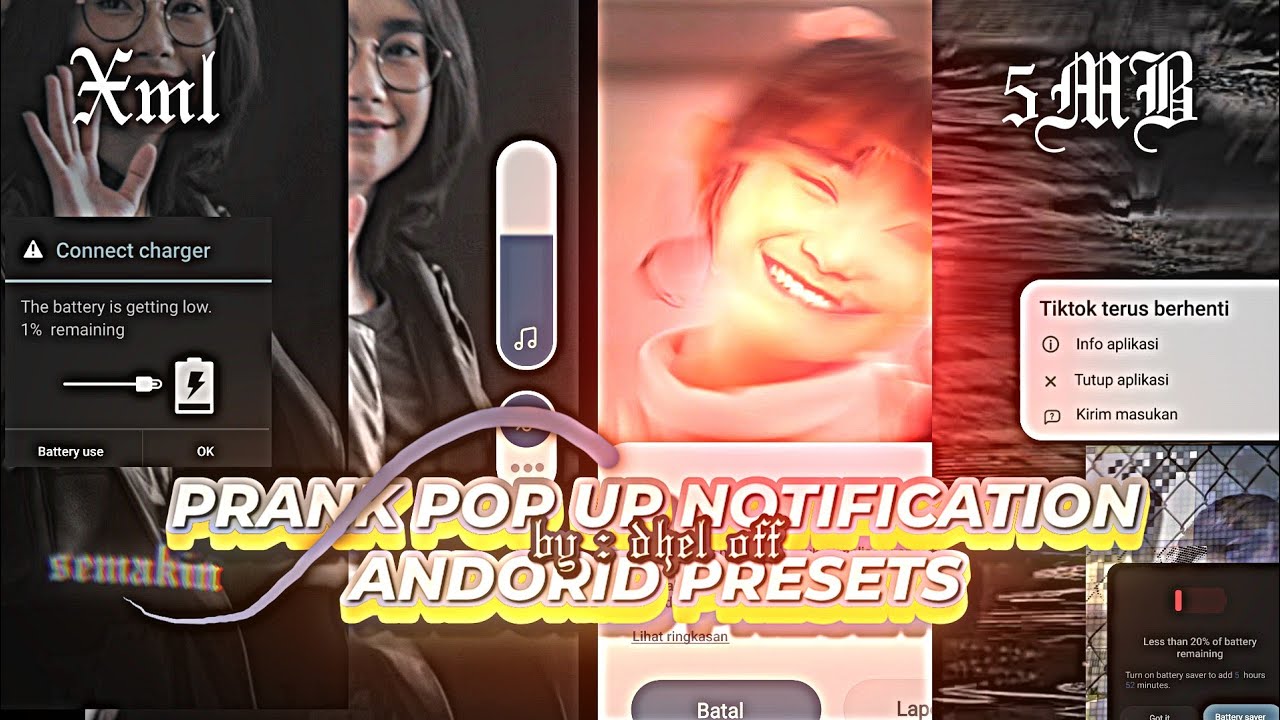 PRANK POP UP NOTIFICATION ANDORID PRESETS 5MB + XML #presetff # ...