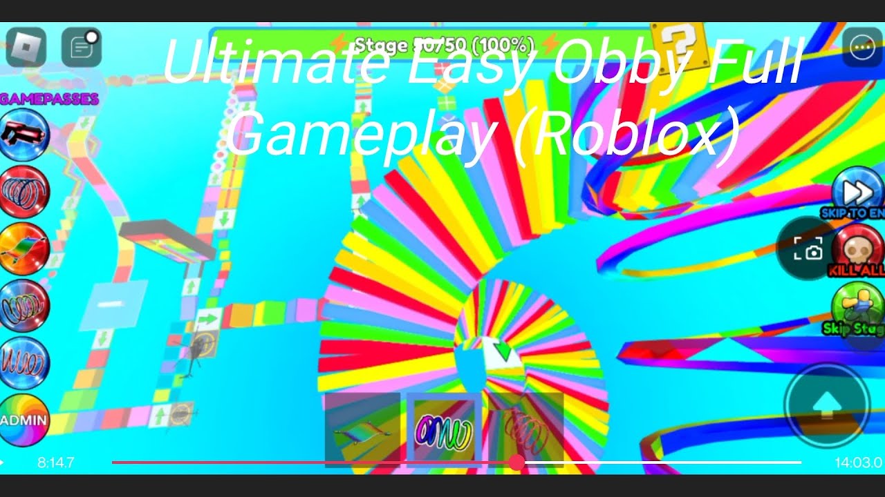 Ultimate Easy Obby Full Gameplay (Roblox) - YouTube