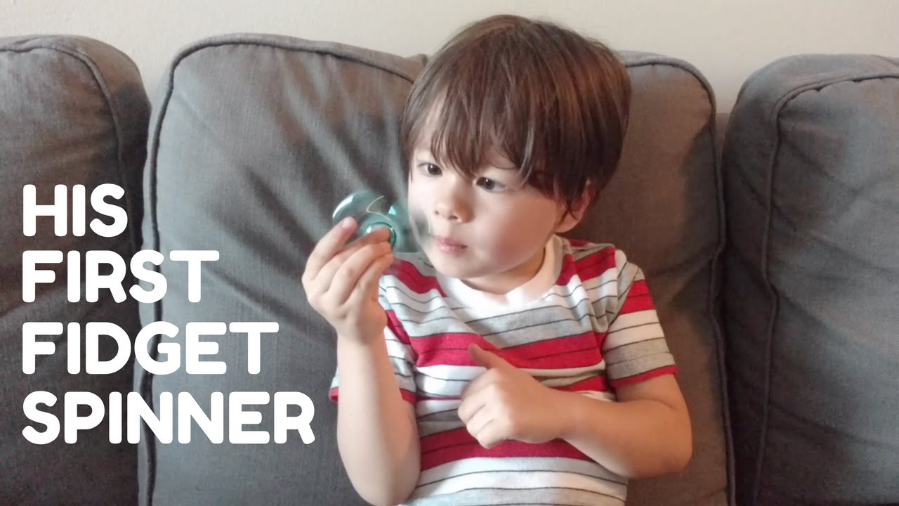 Preschooler's First Fidget Spinner | Cute & Silly Kid Alert! - YouTube